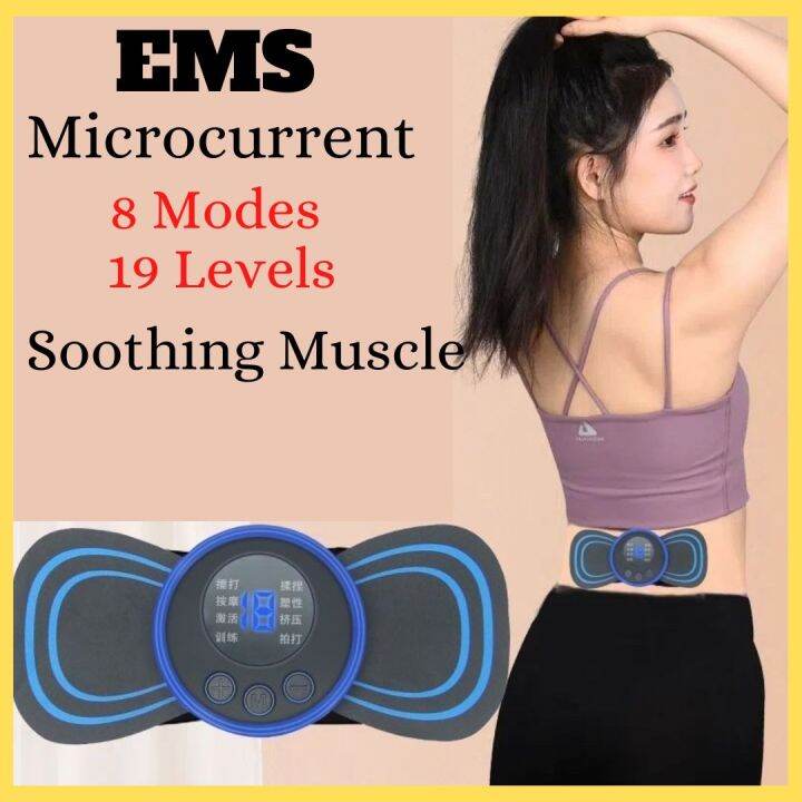 Microcurrent EMS Mini Massage Device,EMS Lymphatic Drainage Massage Pad ...
