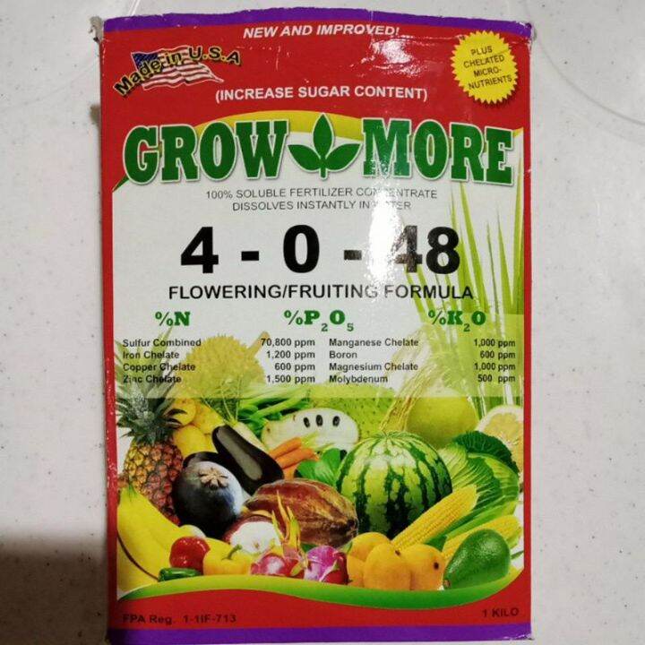 GROW MORE 4-0-48 Flowering/Fruiting Formula | Lazada PH