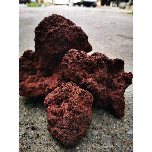 BATU LAVA ROCK MERAH MEDIA FILTER AQUARIUM 1 KG / BATU LAVAROCK ...