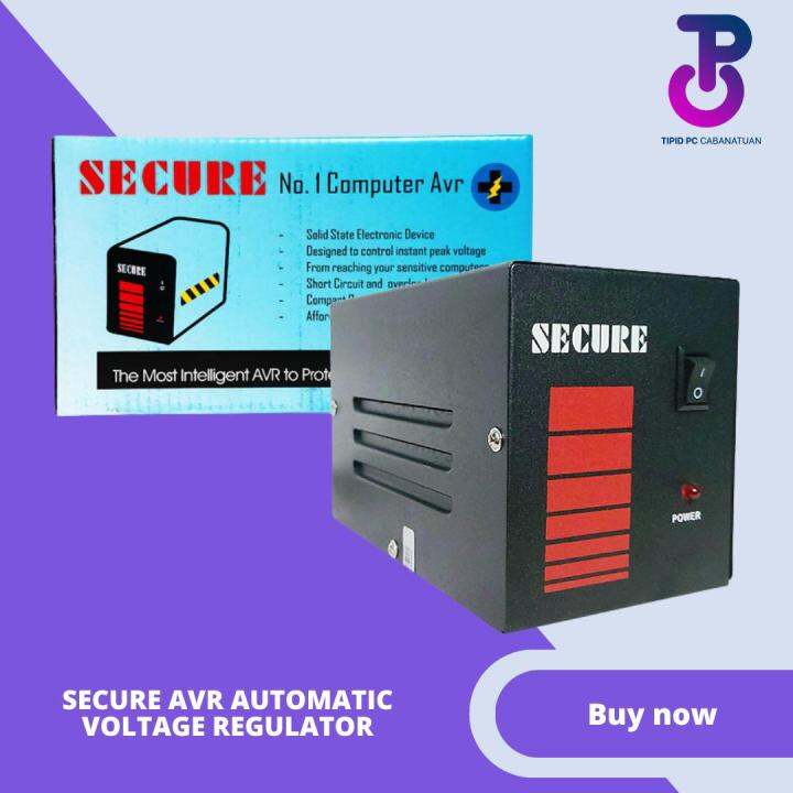 Secure AVR 220V Automatic Voltage Regulator with Surge Protection Short Circuit Protection and ...