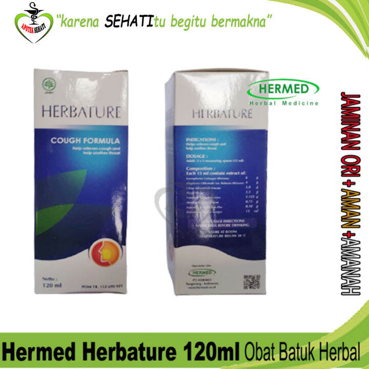 Hermed Herbature Cough Formula Obat Batuk Herbal 120ml BPOM | Lazada ...
