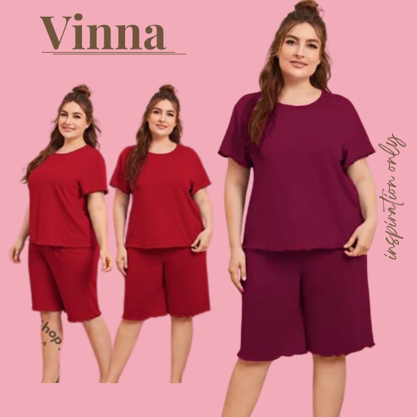 Urban Fashion Vinna Plus Size Terno T Shirt And Shorts With Pocket