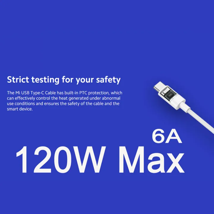 สำหรับ6A 120W Super Fast Charge Huawei Xiaomi OPPO VIVO USB C TYPE C A ...