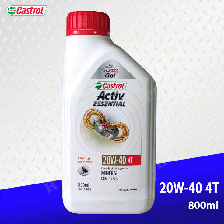 Castrol Activ Essential 20W-40 Motor Oil 800ml ( 0.8L ) | Lazada PH