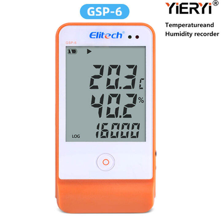 Yieryi GSP-6 Large Screen Temperature Humidity Data Logger Probe Sound ...