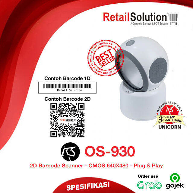 Barcode Scanner Omni 2D QR CODE - Unicorn OS930 / OS-930 | Lazada Indonesia