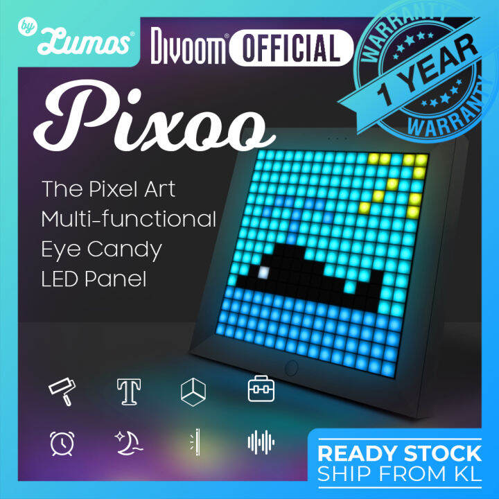 【READY STOCK】Divoom Pixoo Multi-Purpose DIY Pixel Art LED Display Panel ...