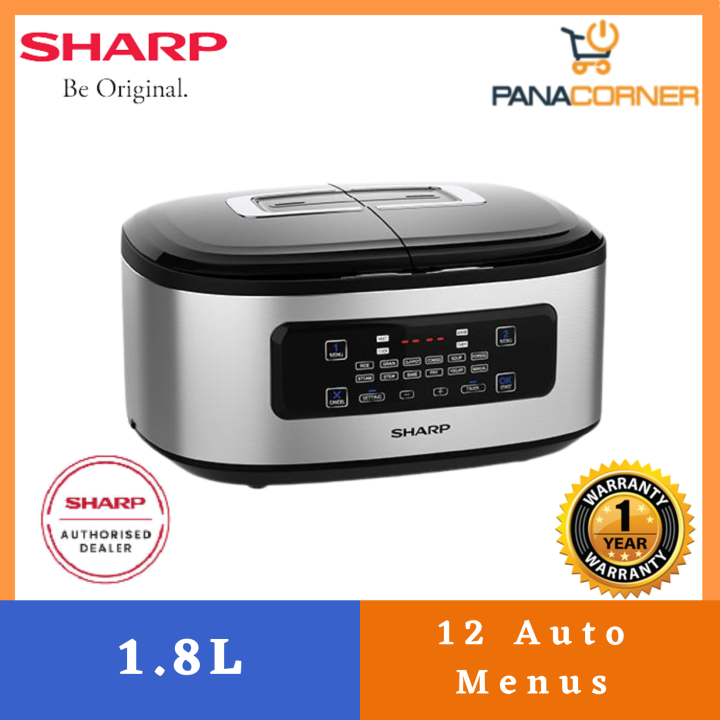 SHARP Electric Cooker 1.8L (0.9L x 2) Twin Cooker - KNW509SL | Lazada