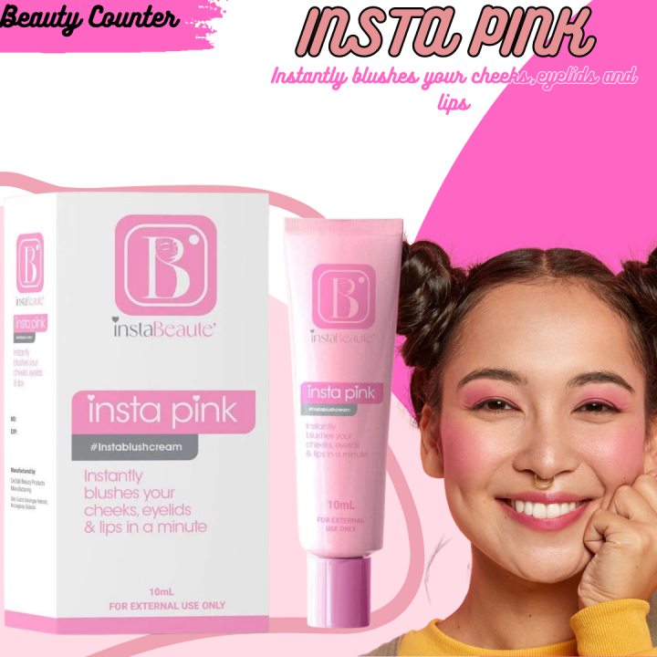 ORIGINAL Instant Pink Blush Cream, Eyelid Cheek Lip Cream Lip Tint Make ...