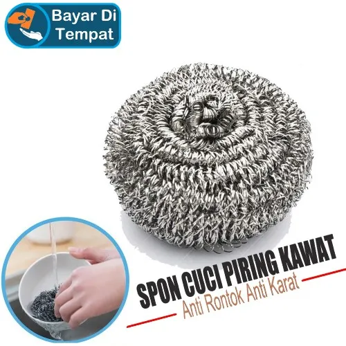 ( 2 PCS ) Spons Besi Cuci Piring / Spon Kawat Cuci Piring / Sponge Cuci ...