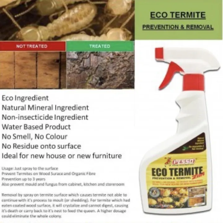 500ML 2in1 Pesso Eco Termite Removal Spray Repellent Prevention and ...