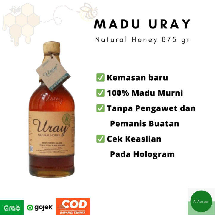 MADU URAY BOTOL BESAR 875 GRAM URAY NATURAL HONEY MADU ASLI MURNI ALAMI ...