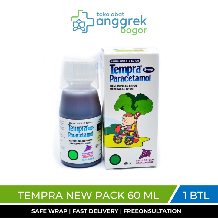 TEMPRA NEW PACK 60 ML/MENURUNKAN DEMAM/NYERI/SAKIT KEPALA/PUSING ...