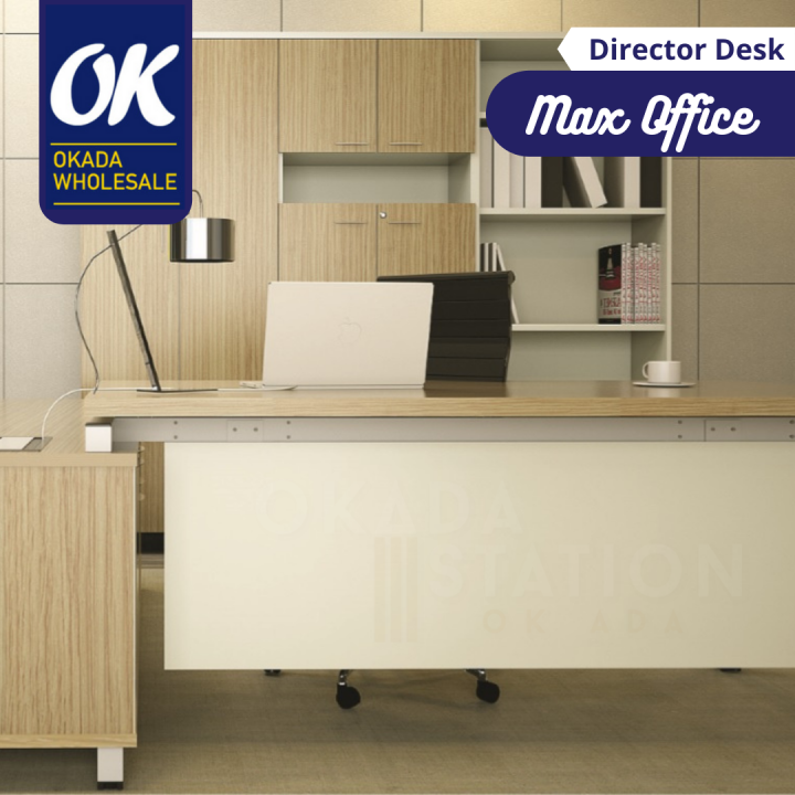 OKADA Director Table MAX / Office Table with Drawer / Meja Pejabat ...