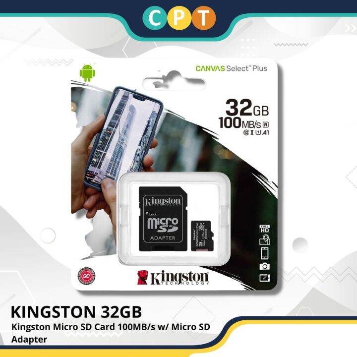 Kingston Micro SD Card 100MB/s w/ Micro SD Adapter | Lazada PH