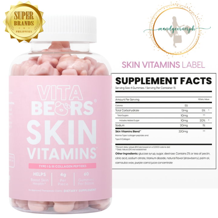 Vitabears Skin Vitamins 60pcs | Lazada PH
