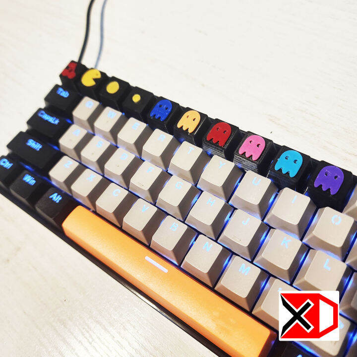3D printed Pacman Artisan Keycaps for mechanical keyboard - Pacman ...