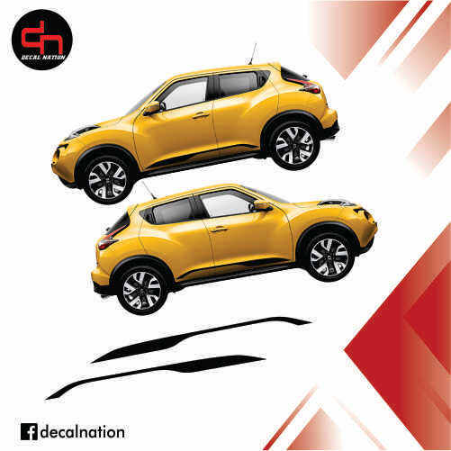 Nissan Juke Linear Decals Cut Out Vinyl Sticker Black Color | Lazada PH