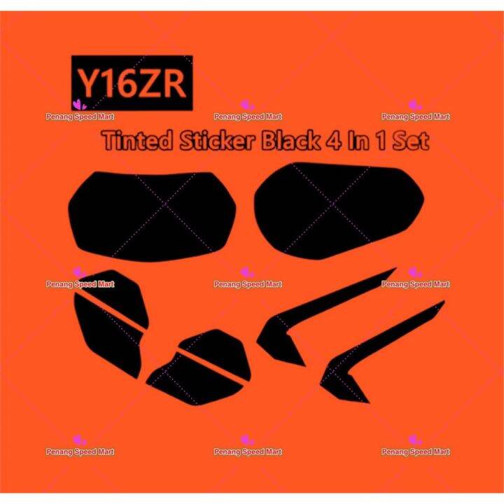 Y16ZR Tinted Sticker Y16 Smoke Stiker Meter Tinted Signal Lampu Dadah ...
