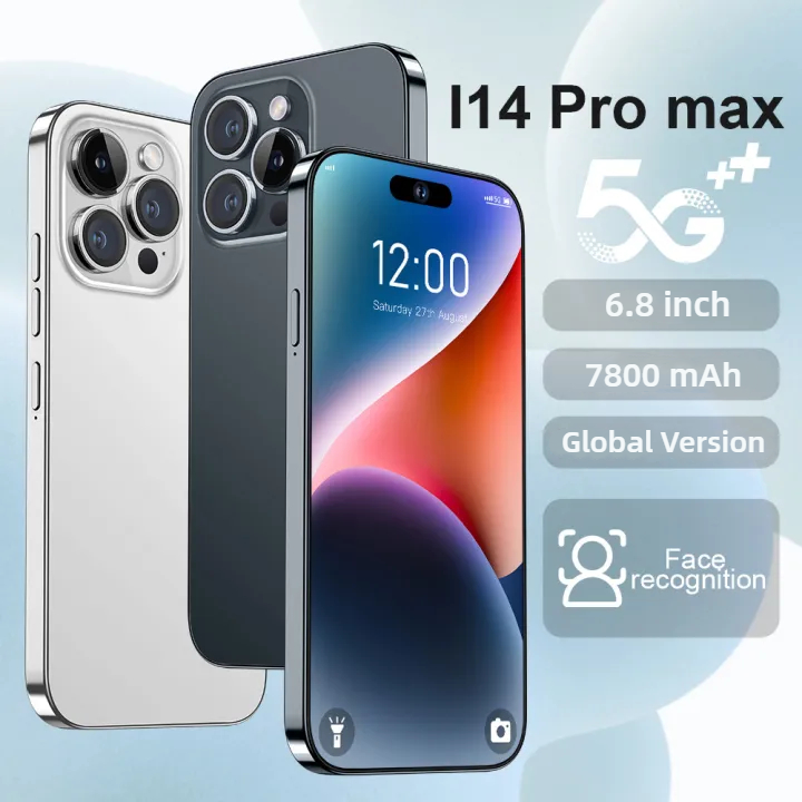 โทรศัพท์มือถือ i14pro max (16GB RAM + 512GB ROM) โทรศัพท์ราคาถูก 6.8 ...