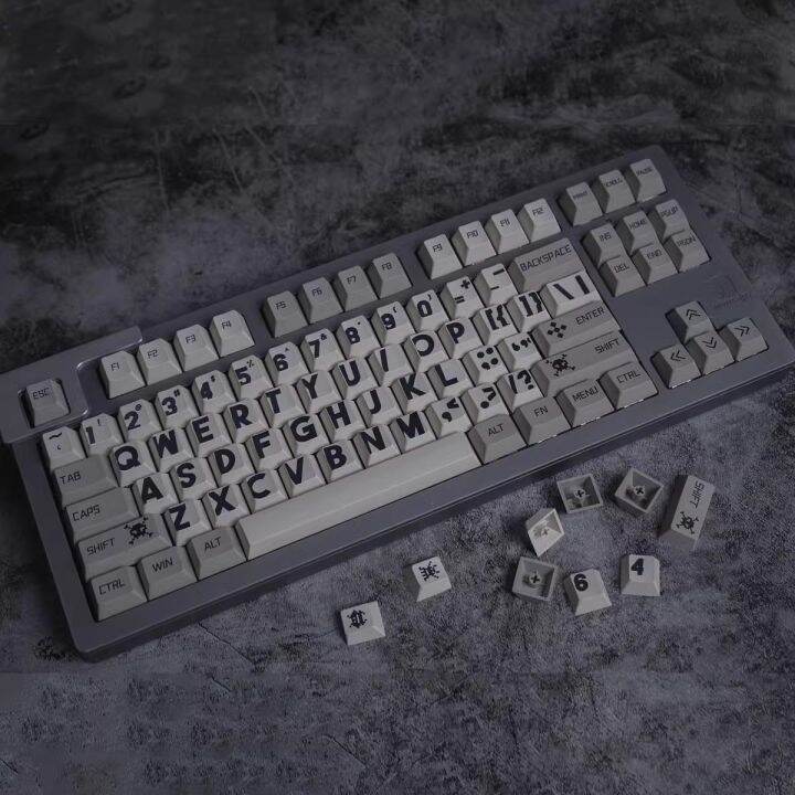 142 keysset r large black letters keycap PBT dye sublimation keycaps ...