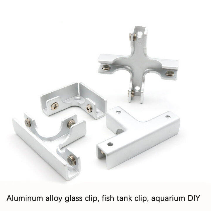Aluminum alloy glass clamp L-T-type cross glass clamp fish tank display ...