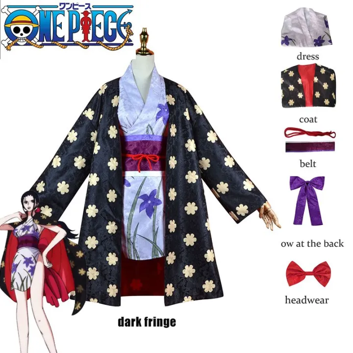 New One Piece Nico Robin Cosplay Costume Kimono Set Halloween Fancy ...