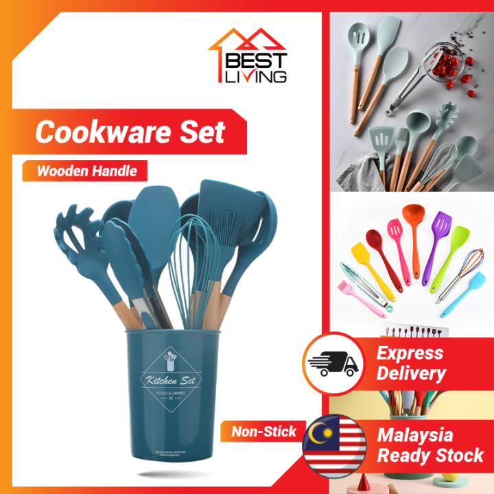 10pcs / 12pcs Cooking Tools Kitchen Cookware Set Silicone Utensils ...