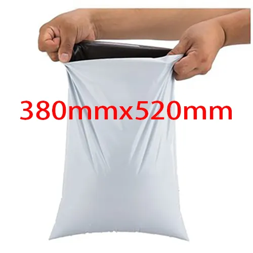 100 PCS 380x520 plastic packaging parcel bag courier plastic pouch ...