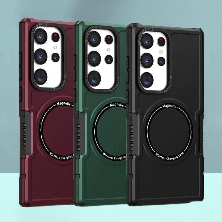 Luxury Shockproof For Magsafe Case For Samsung Galaxy S23 S22 S21 Note 20 Ultra Plus FE S20FE ...