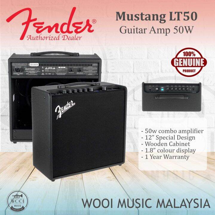 Fender Mustang LT50 Electric Guitar Combo Amp / Guitar Amplifier 1x12 ...