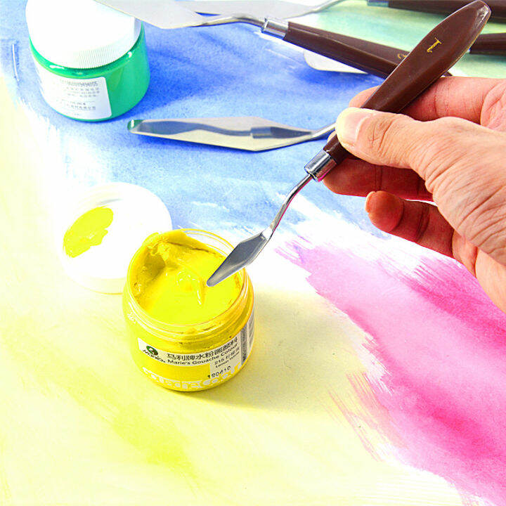 Oil painting scraper acrylic gouache paint pick knife palette art flat ...