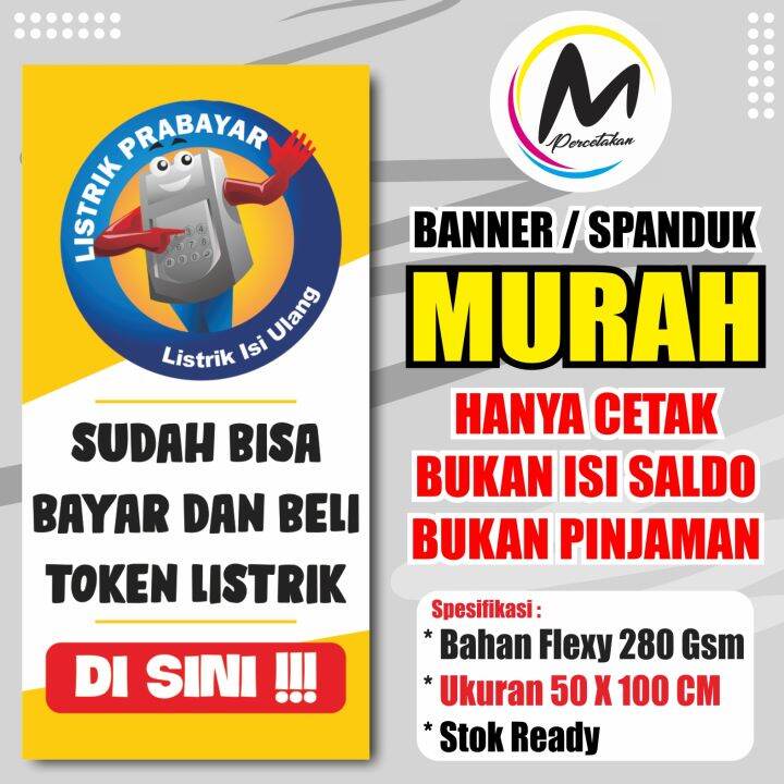 Banner Spanduk CETAK BANNER KONTER TOKEN PLN / BANNER DEPAN KONTER ...