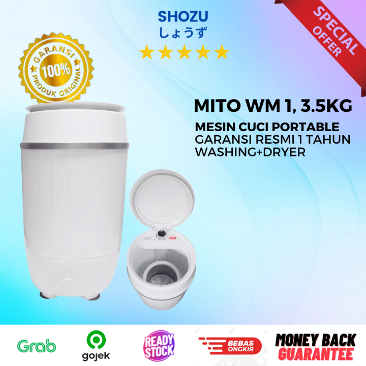 MESIN CUCI PORTABLE MITO WASHING MACHINE MITO WM1 MESIN CUCI 3.5KG ...