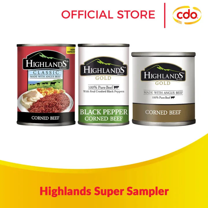 Highlands Corned Beef Super Sampler (Gold 210g + Classic 260g + Gold ...