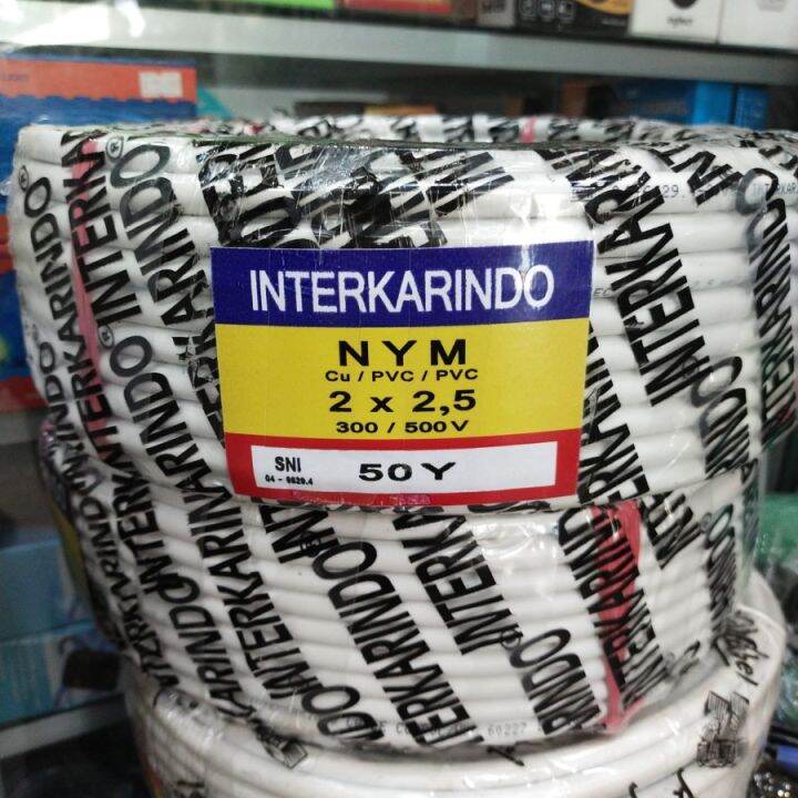 KABEL NYM 2X2.5 MM INTERKARINDO KAWAT TEMBAGA 45 METER | Lazada Indonesia