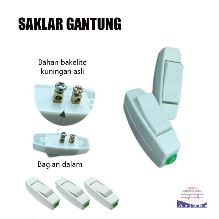 SAKLAR GANTUNG HITAM PUTIH/ SAKLAR GANTUNG/ SAKLAR MURAH | Lazada Indonesia