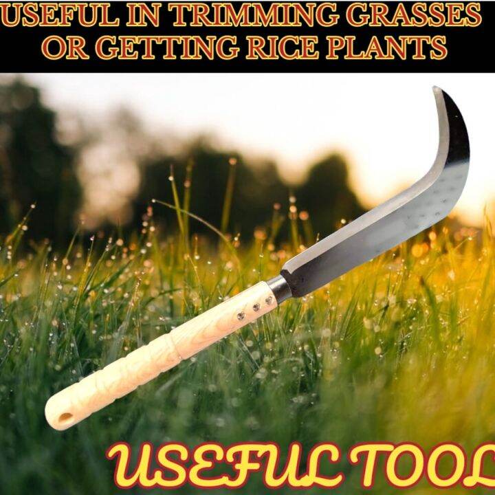 ๑ Multipurpose Handle Sickle/Kawit Garden Tools Blade Karet Scythe Bolo ...