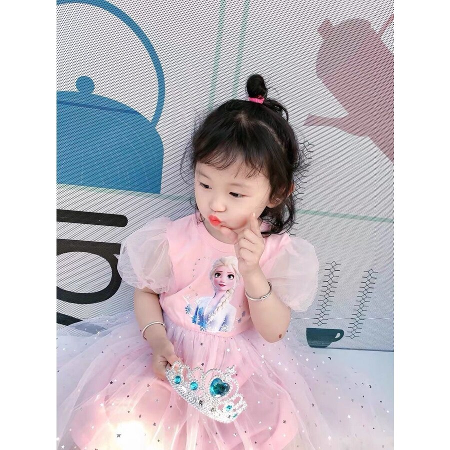 PRINCESS KESLI Frozen Elsa ชุดเดรสเจ้าหญิง/เดรสเด็กผู้หญิง/1-9 ปี ...
