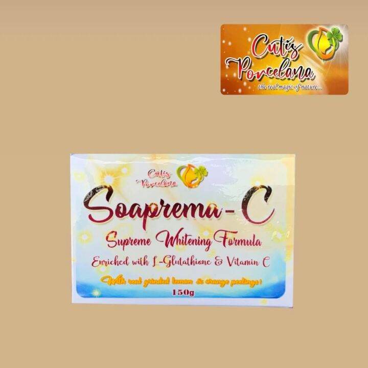 Cutis Porcelana Soaprema C Supreme Whitening Formula Soap 150g | Lazada PH