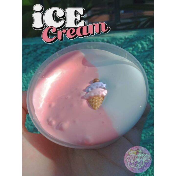 ★BlackPink Ice Cream Fluffy Slime Two Colors with FREE Borax and Slime ...