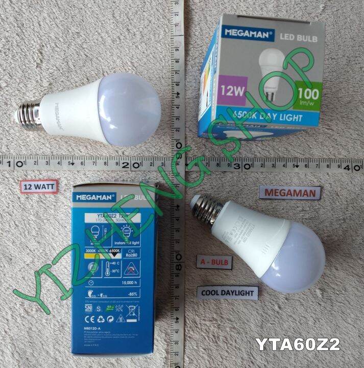 LAMPU LED MEGAMAN 12W (CAHAYA PUTIH) YTA60Z2 | Lazada Indonesia