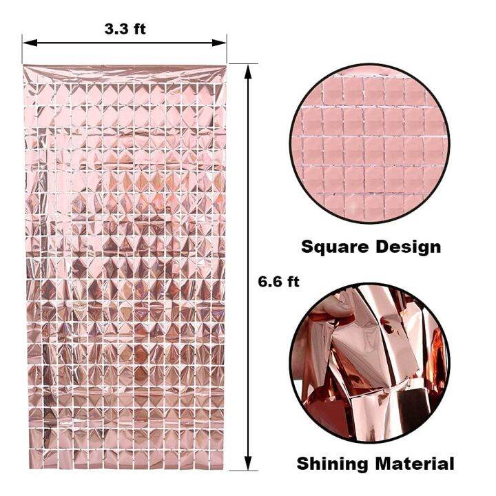 Grid Square Curtain Foil 1 meter width 2 meters length | Lazada PH