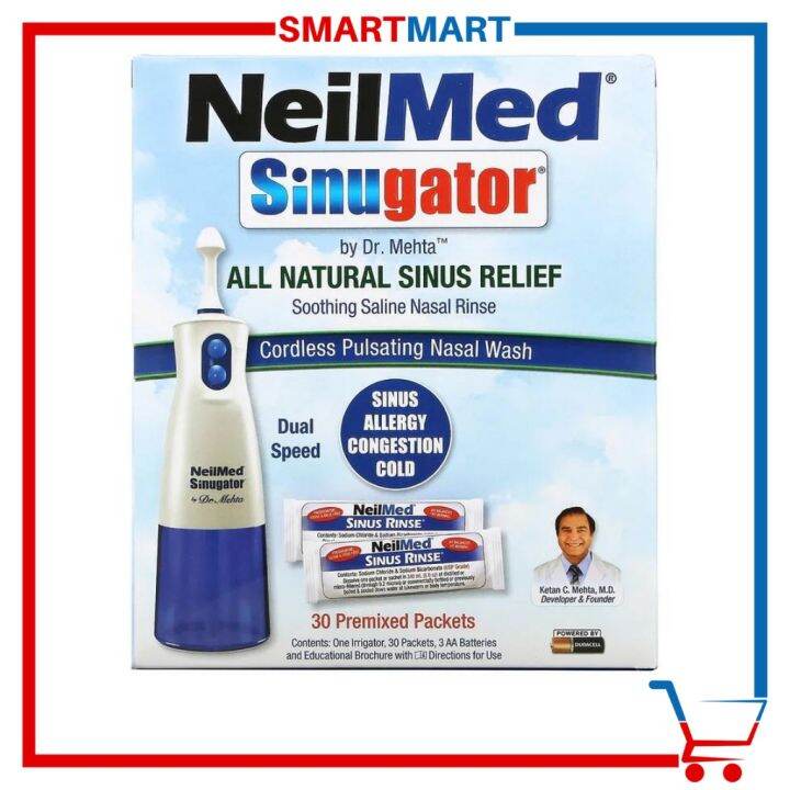 NeilMed Sinugator Cordless Pulsating Nasal Wash 3 Piece Set | Lazada PH
