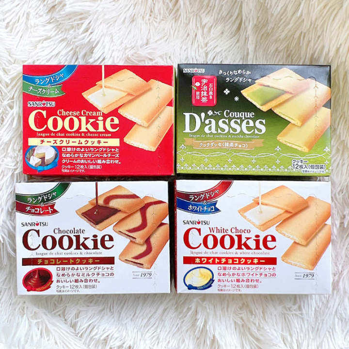 [Japan Popular] Sanritsu D'asses White Choco Chocolate Matcha Cheese Cream Biscuit ...