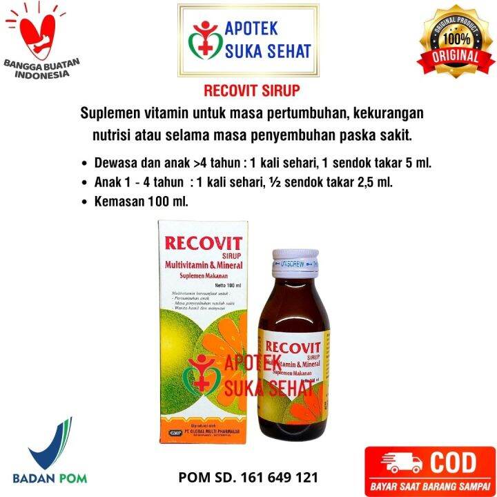 RECOVIT SIRUP 100 ML / MULTIVITAMIN | Lazada Indonesia