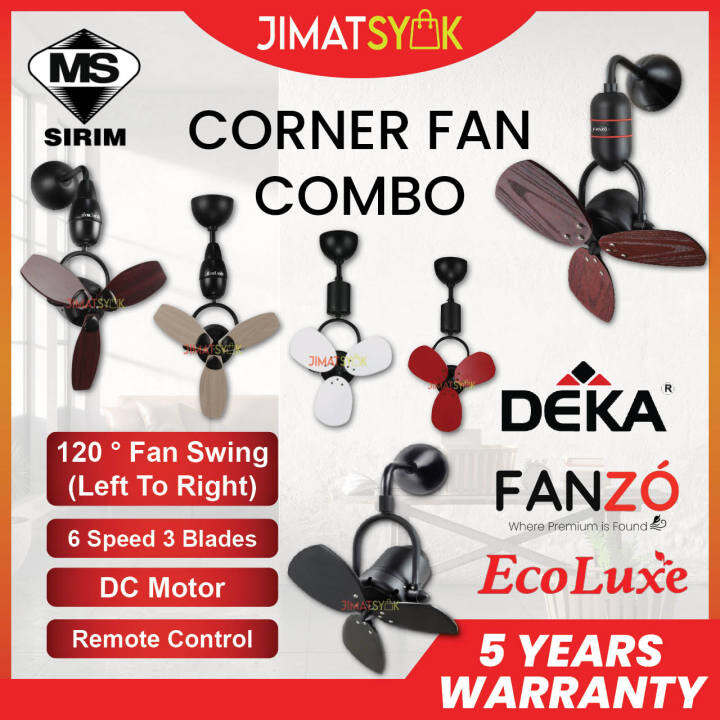 DEKA MS16DC ECOLUXE E388 Fan 16'' E588 18'' FANZO THUNDER 20" Wall ...