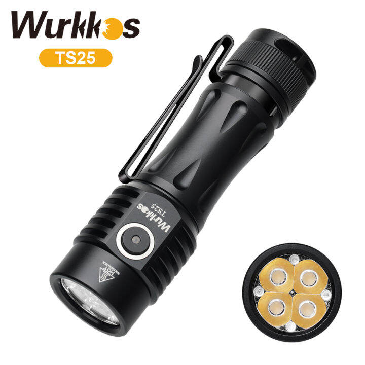 Wurkkos TS25 Powerful EDC 4000lm 5000K Torch Quad TIR Optical Band 8 ...