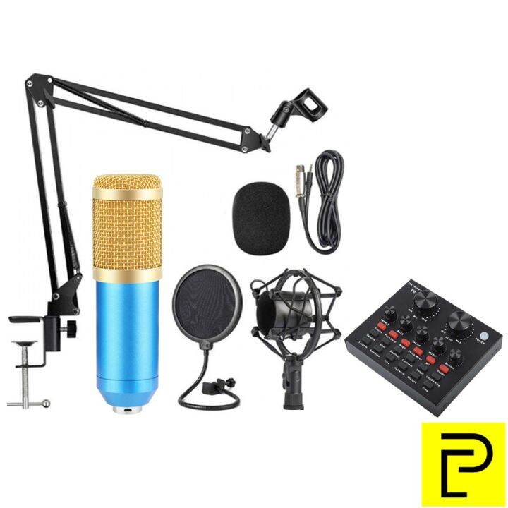 Bm-800 Microphone with V8 Soundcard for Studio Recording Streaming ...
