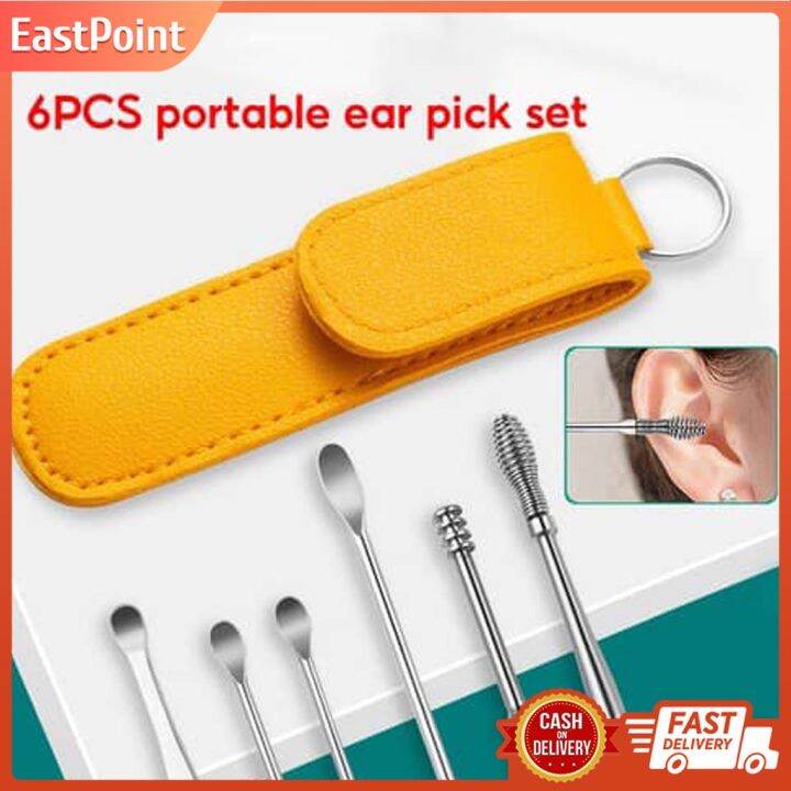 6in1 Portable Ear Cleaner Set, Earpick Ear Wax Remover Ear Curette ...